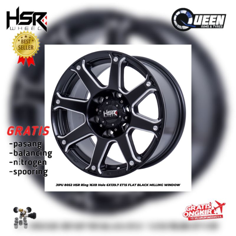 Jual VELG RACING SEMI OFFROAD R16 PCD 6x139,7 HSR JIPU untuk mobil Pajero, Fortuner, hilux, H1 ...