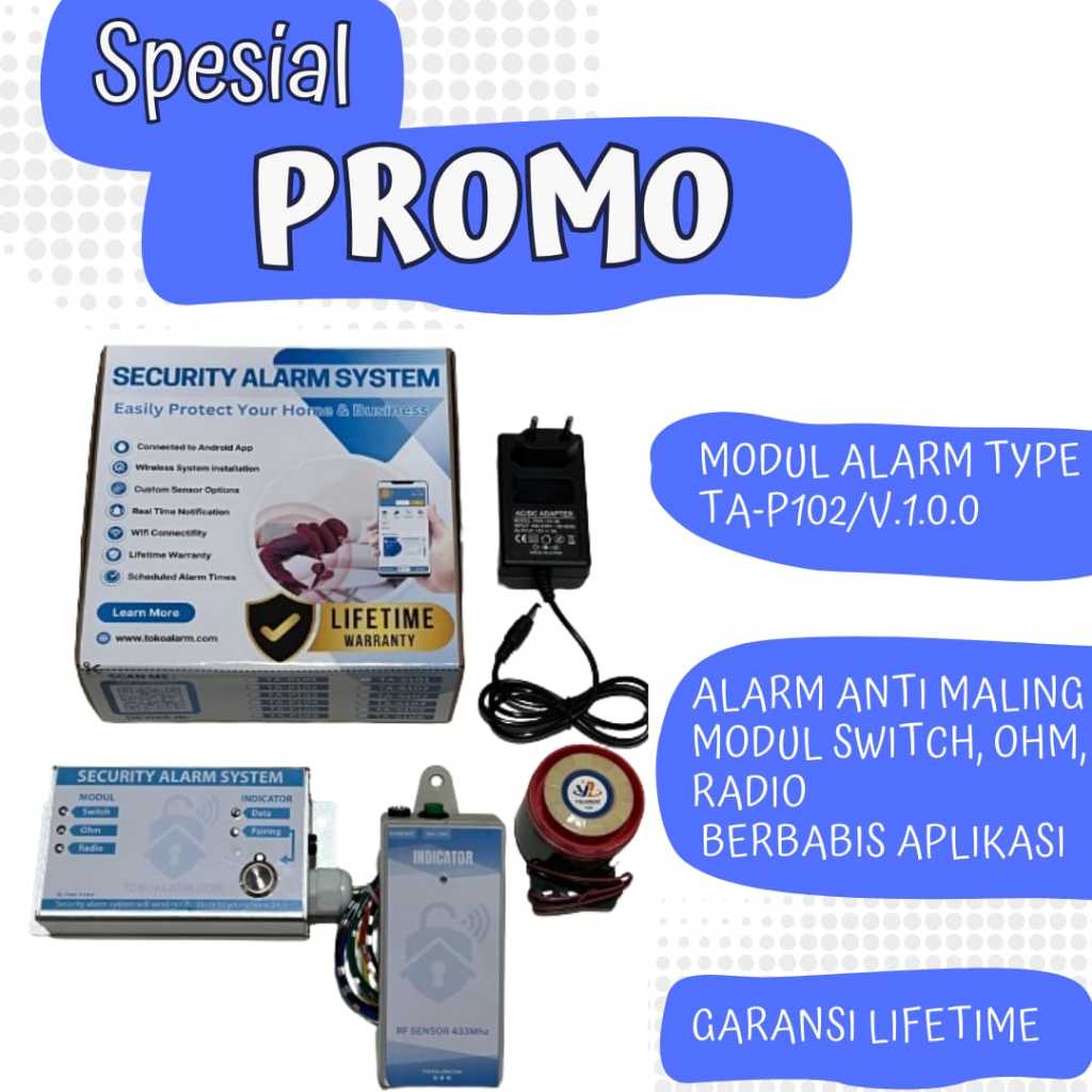 Jual Modul Alarm Anti Maling Type TA-P102/V.1.0.0 Berbasis Android ...