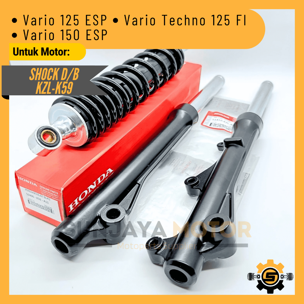 Jual Paket Shockbreaker Depan Belakang Original Honda KZL-K59 Shock Depan Belakang Vario 125 Old ...