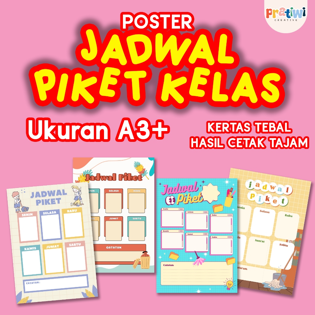 Jual POSTER JADWAL PIKET KELAS | Shopee Indonesia