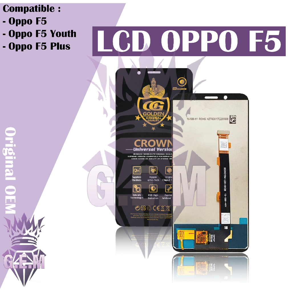 Jual LCD OPPO F5 / F5 YOUTH / F5 PLUS TOUCHSCREEN FULLSET COMPLETE ...