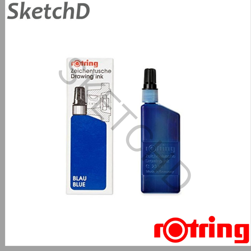 Jual Tinta Gambar Pena Isograph Biru 23 ml Rotring Blue Drawing Ink ...