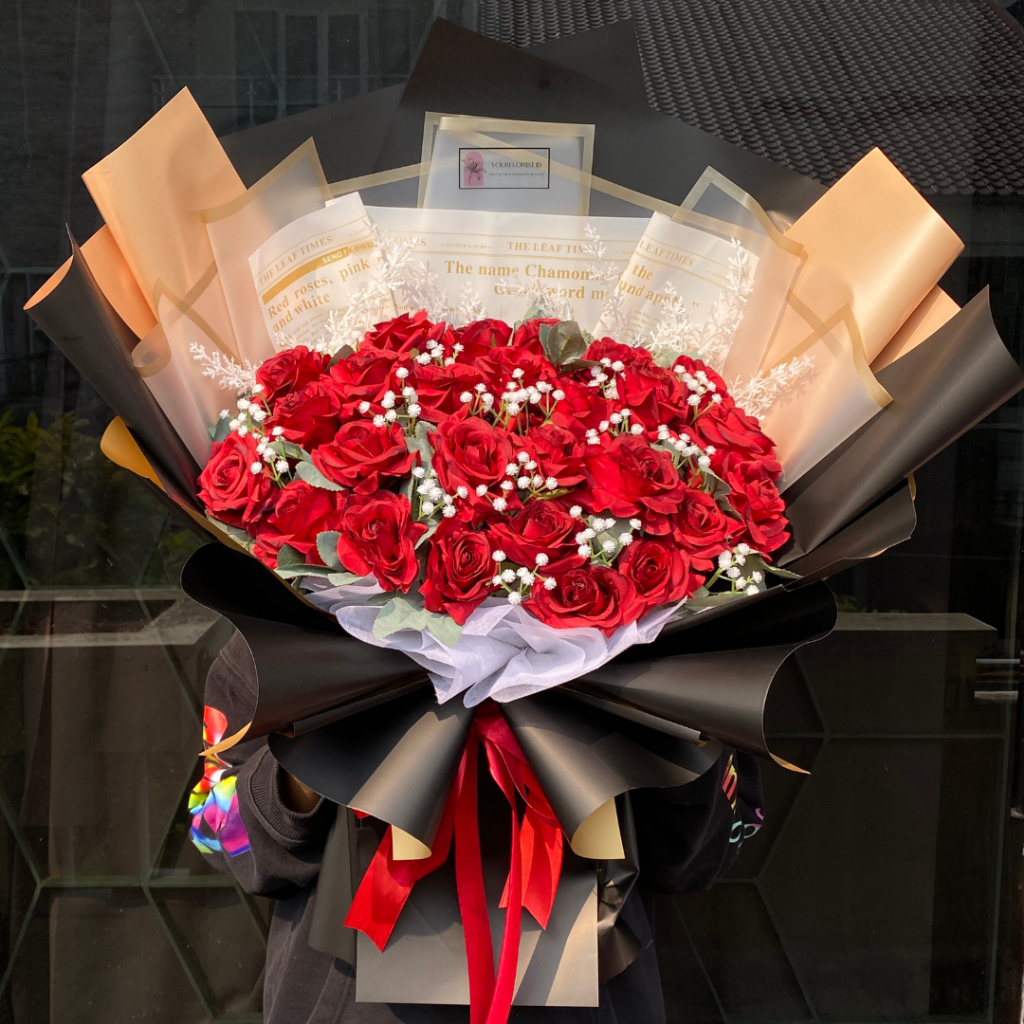 Jual MEGA ARTIFICIAL ROSES BOUQUET - Buket Bunga Mawar Imitasi Size ...