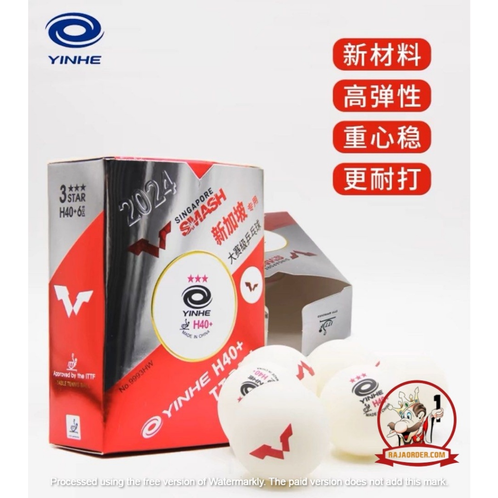 Jual Yinhe 3-Star WTT 2024 Singapore Smash H40+ Balls | Shopee Indonesia