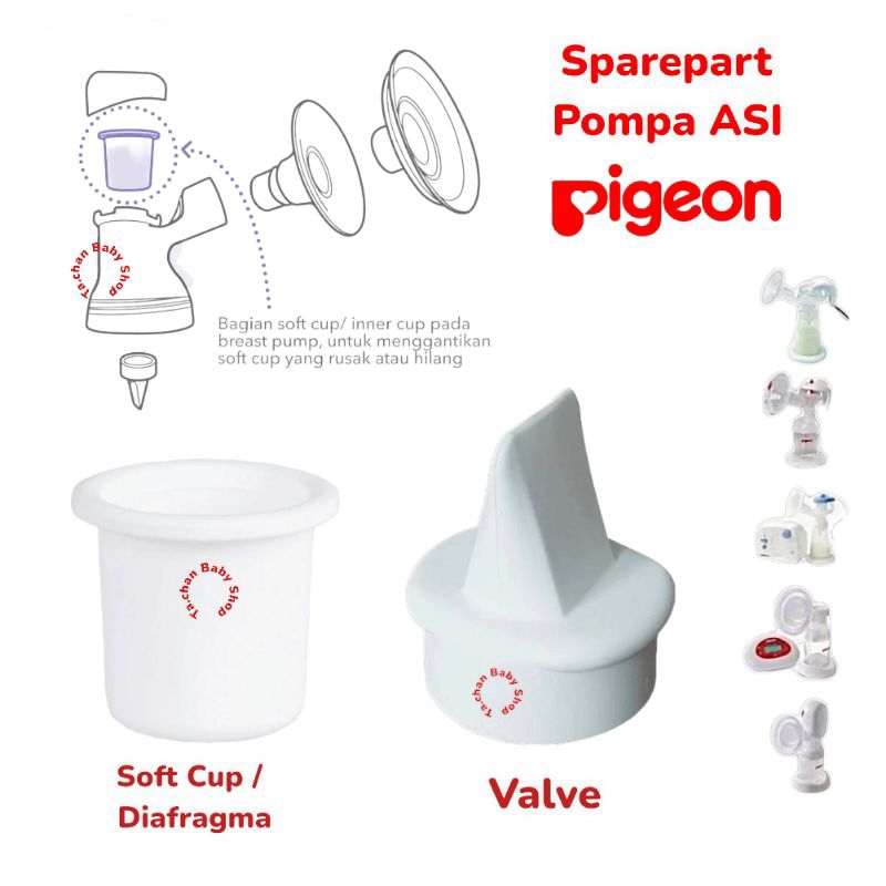 Jual Valve / Soft Cup Pompa ASI Pigeon / Valve soft cup diafragma ...