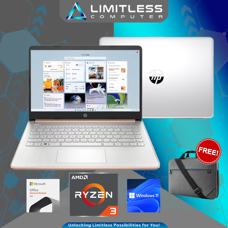 Jual HP 14s AMD Ryzen 3 5300U 8GB 512GB Win 11 OHS 2021 Laptop FQ1009AU ...