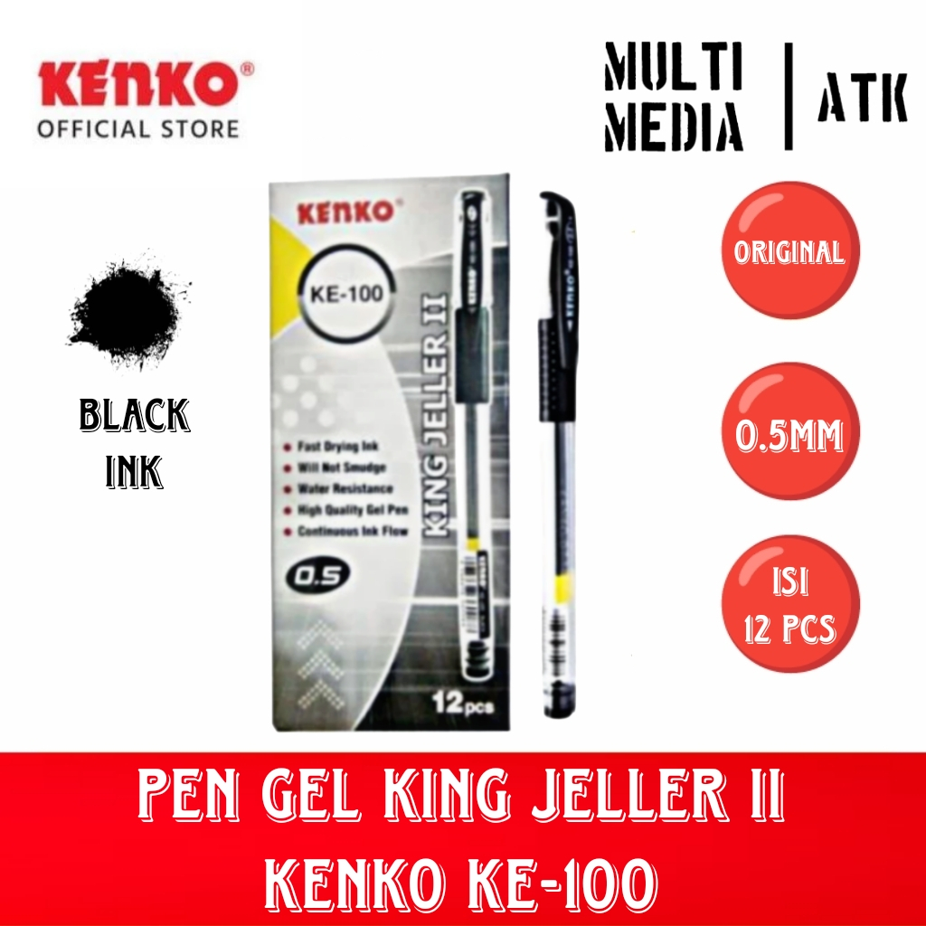 Jual PULPEN GEL KENKO KE100 / PEN GEL KENKO KE-100 (ISI 12PCS) | Shopee ...