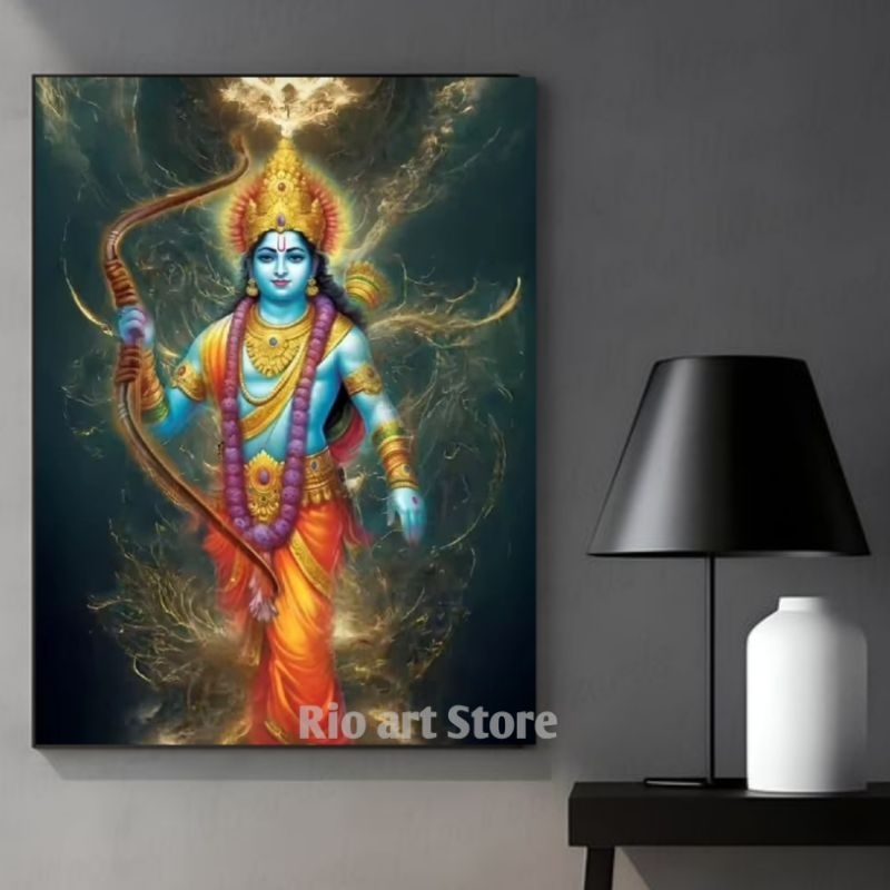 Jual Hiasan dinding poster sri rama untuk walldekor atau dekorasi ...