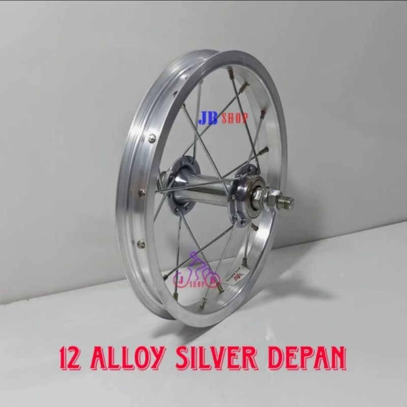 Jual VELG SEPEDA 12 ALLOY WHEEL SET RODA SEPEDA 12 TEBAL STEL JADI MINI ...