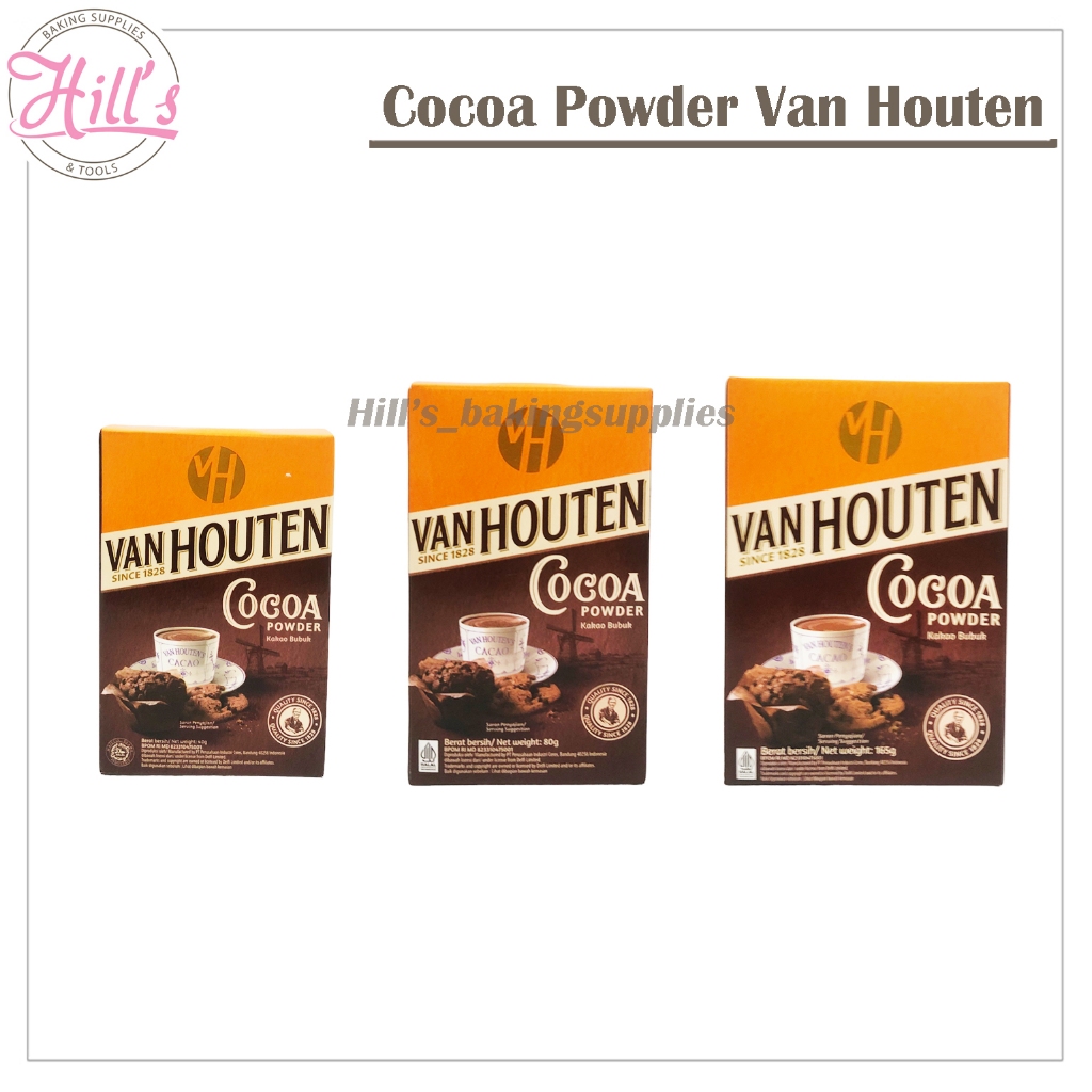 Jual COCOA POWDER VAN HOUTEN 40gr 80gr 165gr / COKLAT COKELAT BUBUK 40 ...