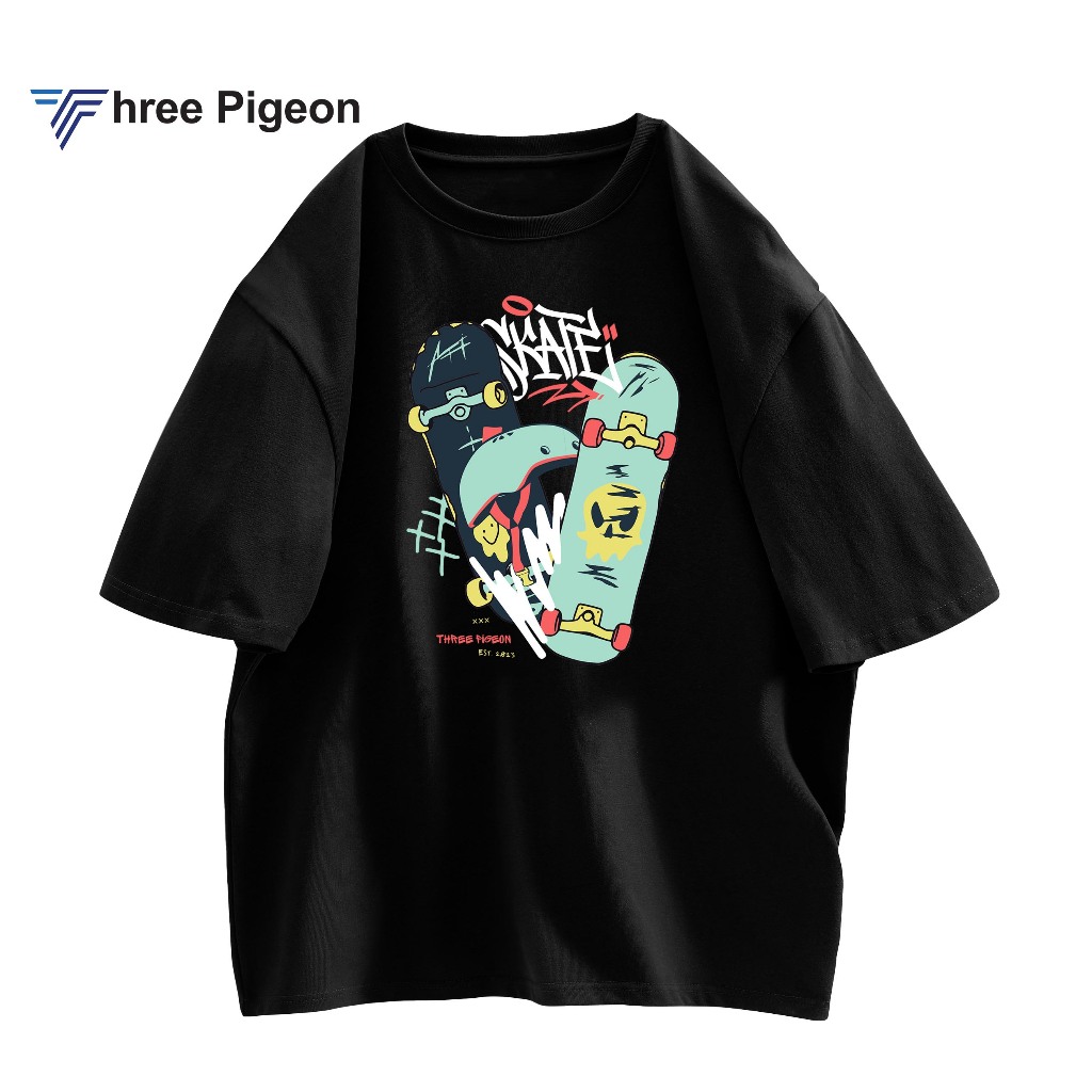Jual Three Pigeon T-Shirt - Skate Kaos Unisex Pria Wanita | Shopee ...