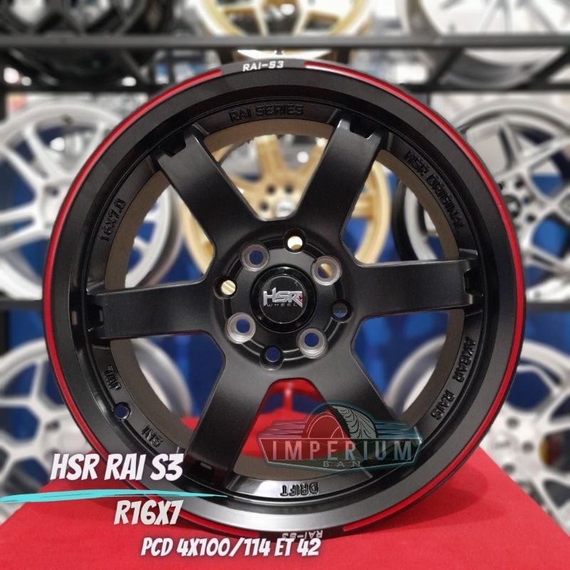 Jual Velg Mobil sporty Hsr Rai S3 Ring 16 Pcd 4x100/114 Brio Agya Jazz Xenia Confero Kijang Dll ...