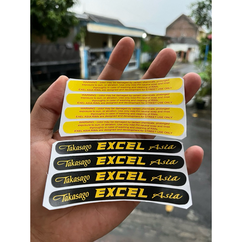 Jual STIKER EXCEL DAN PERINGATAN VELG TAKASAGO EXCEL ASIA | Shopee ...