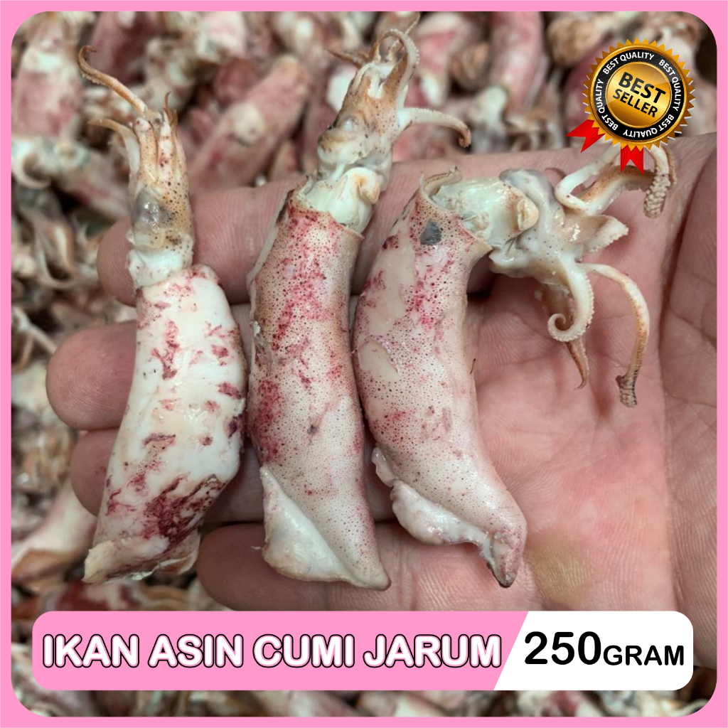 Jual Ikan Asin Cumi Jarum Super Cumi Asin Sotong Rebus Ukuran jumbo ...