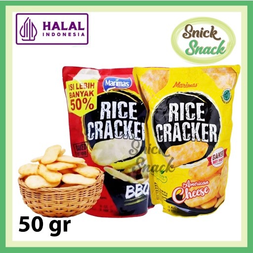 Jual Marimas Rice Crackers Pouch 50 gr Rasa BBQ Cheese | Shopee Indonesia