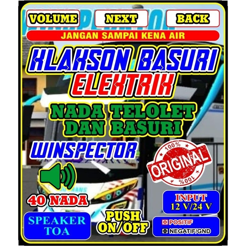 Jual KLAKSON BASURI NADA AIR DAV TERBARU 12V/24V ELEKTRIK TOA | Shopee ...