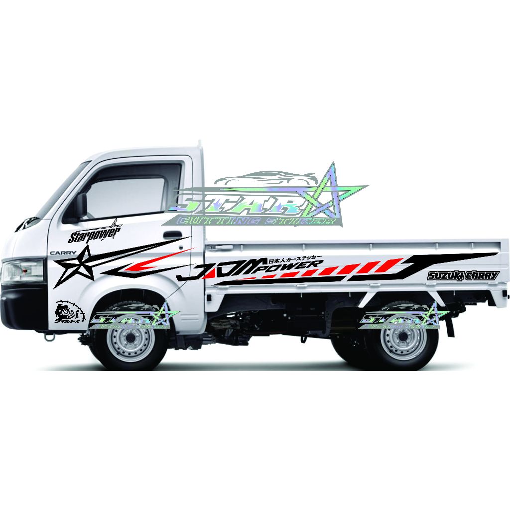 Jual promo stiker pick up mobil suzuki new carry sticker bodi samping ...