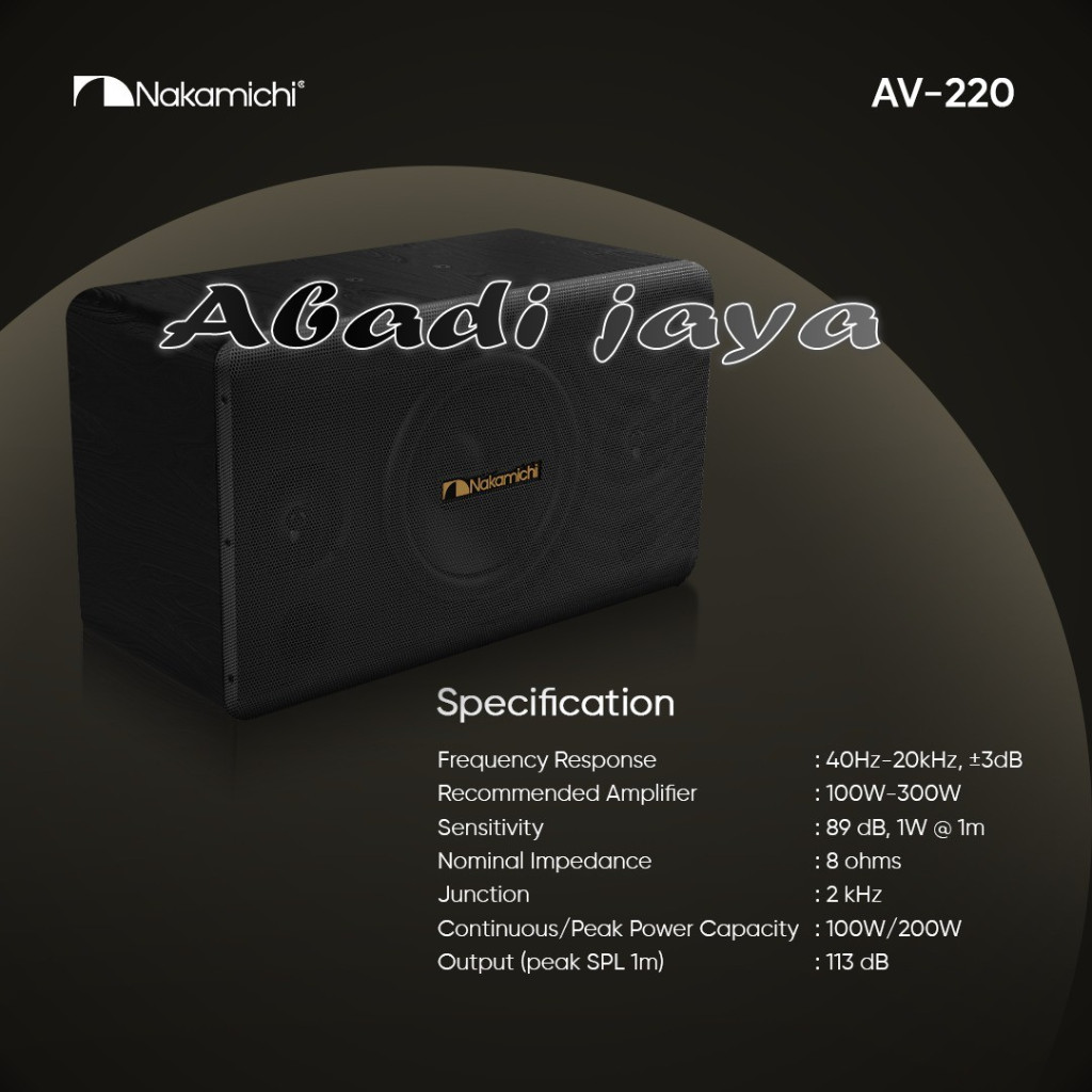 Jual speaker pasif nakamichi av220 / av 220 10 inch 2 buah original | Shopee Indonesia