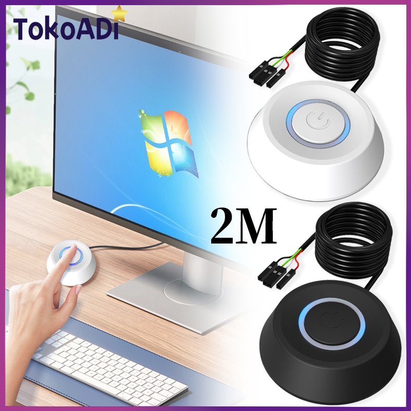 Jual 2M Kabel Front Panel Switch Power Reset Button For PC CPU Komputer ...