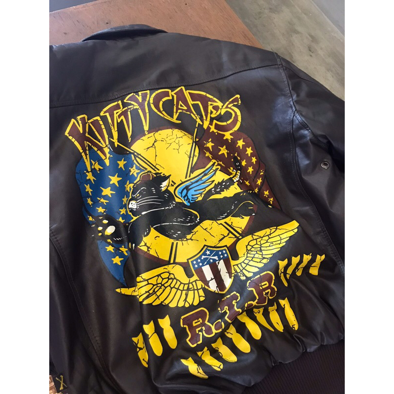 Jual Jual Rawtype Riot Jacket Kitty cats Flight jacket type II | Shopee ...