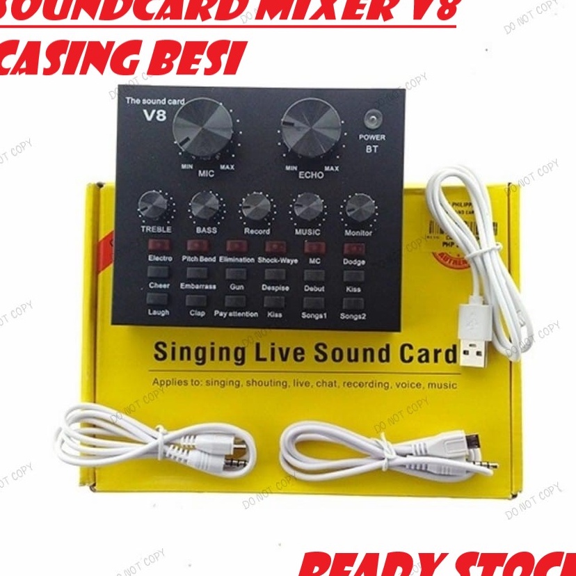 Jual NRl Sound Card V8 Mixer External Soundcard V8 USB Audio Live ...