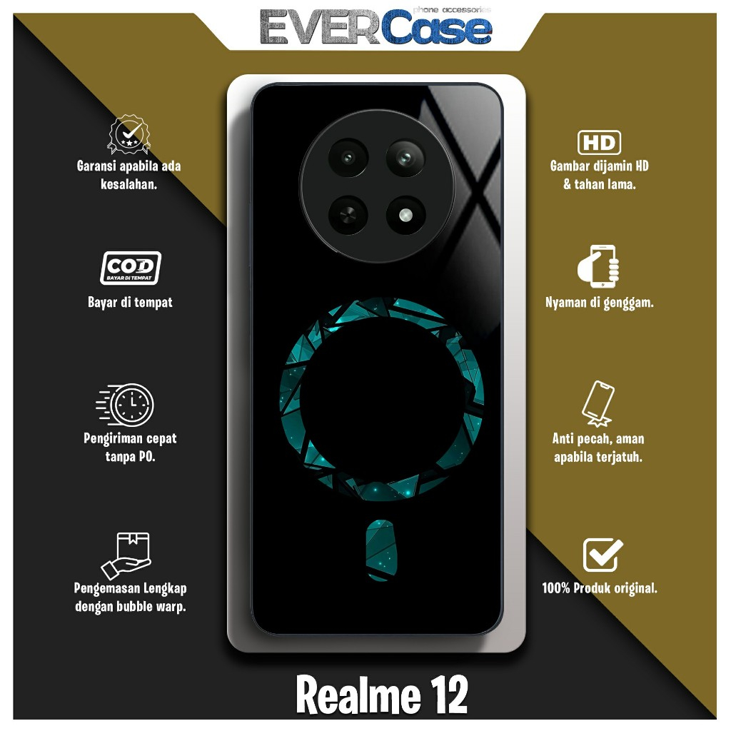 Jual (EV119) Softcase Glass Realme 12 SERIES Case Kaca- CASE PREMIUM - CAMERA PROTECTION ...