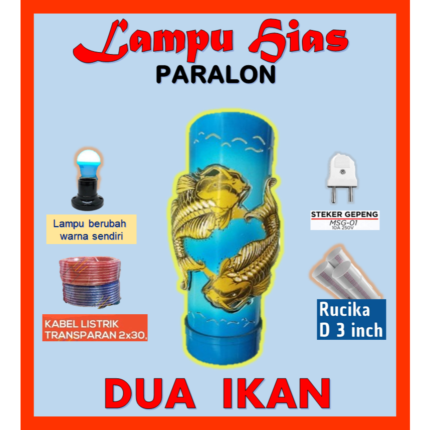 Jual Lampu Paralon Hias Lampu Paralon Dinding Lampu Paralon Berubah ...