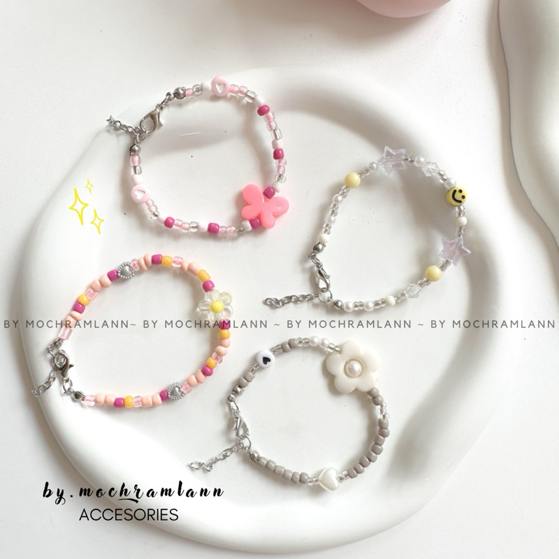 Jual GELANG BEADS KOREA CUTE | GELANG MANIK HANDMADE | GELANG PEREMPUAN ...