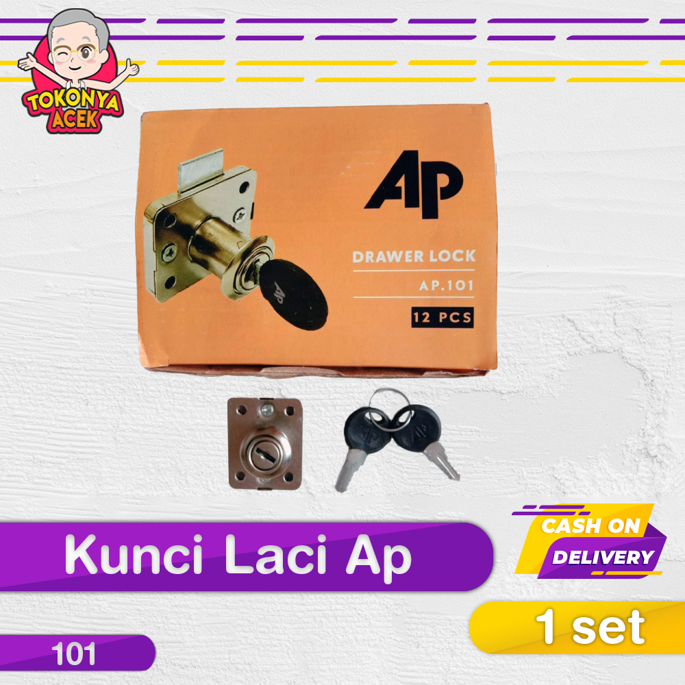 Jual AP KUNCI LACI / DRAWER LOCK LEMARI 101 16MM 1 pcs | Shopee Indonesia