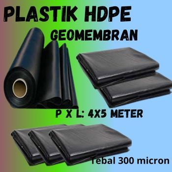 Jual Plastik geomembran HDPE 300 Micron panjang 5METER /Plastik Tambak ...