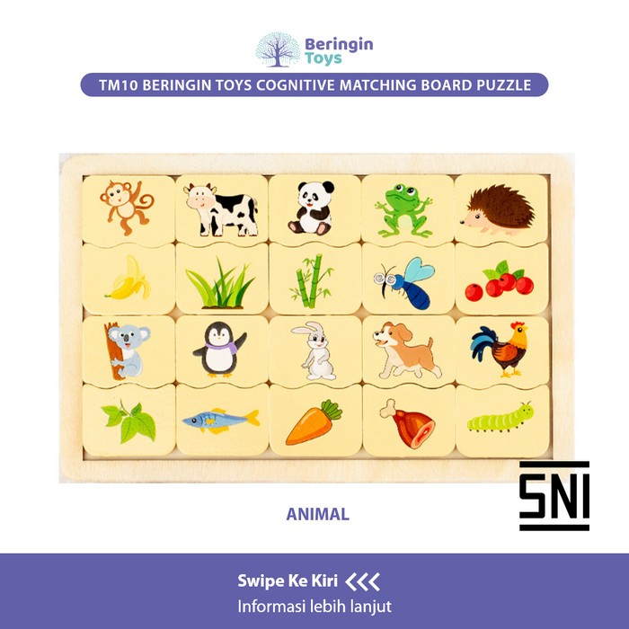 Jual Beringin Toys- Cognitive Matching Board Puzzle / Puzzle Kayu ...
