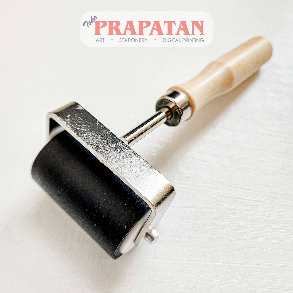 Jual Super Testimoni Rubber Roll Besi 5cm Wood Handle 75 Roll Lino ...