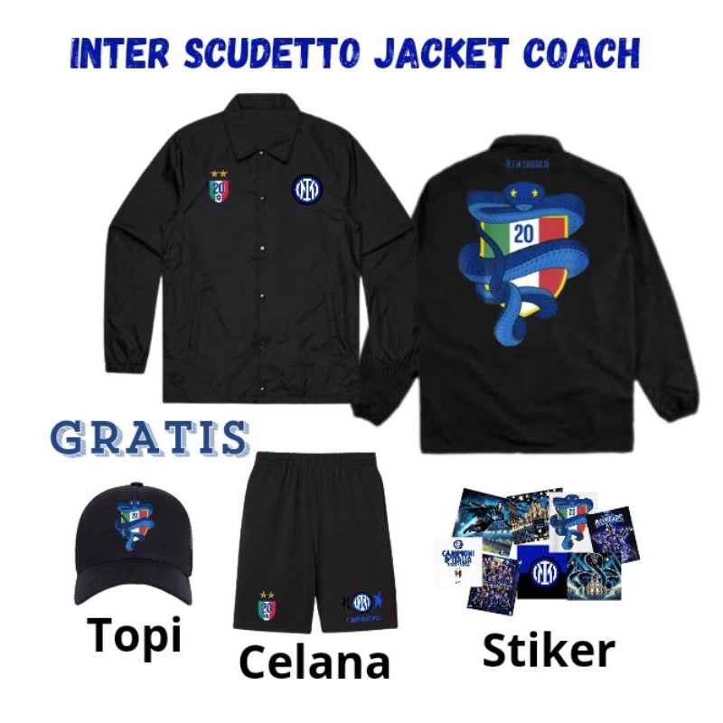 Jual Jaket Inter Milan Scudetto Free Topi Celana edisi khusus - Coach ...