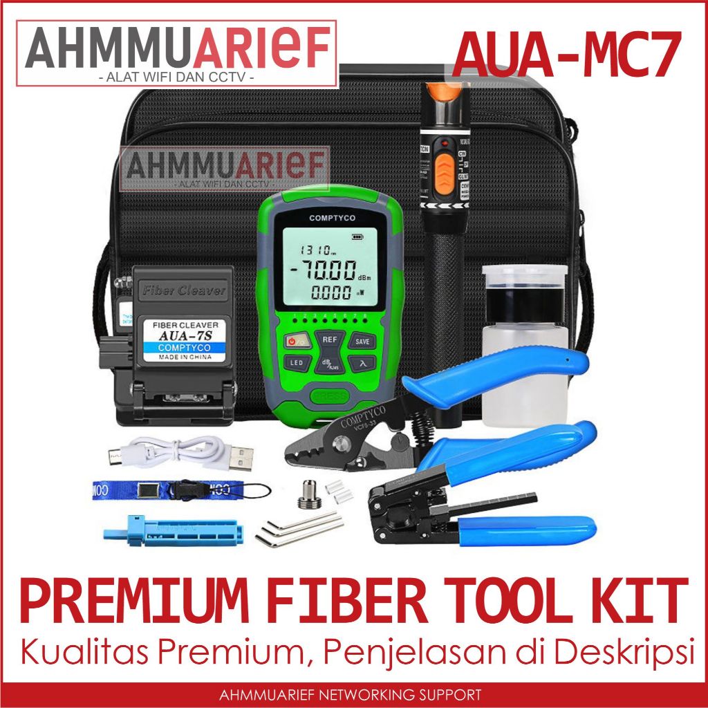 Jual AUA-MC7 - FIBER OPTIK FTTH TOOL KIT SET PAKET ALAT TESTER FIBER FO ...