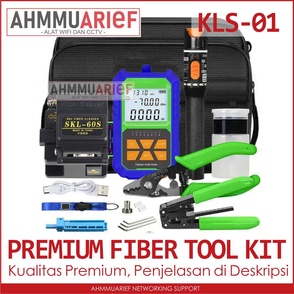 Jual KLS-01 - FIBER OPTIK FTTH TOOL KIT SET PAKET ALAT TESTER FIBER FO ...
