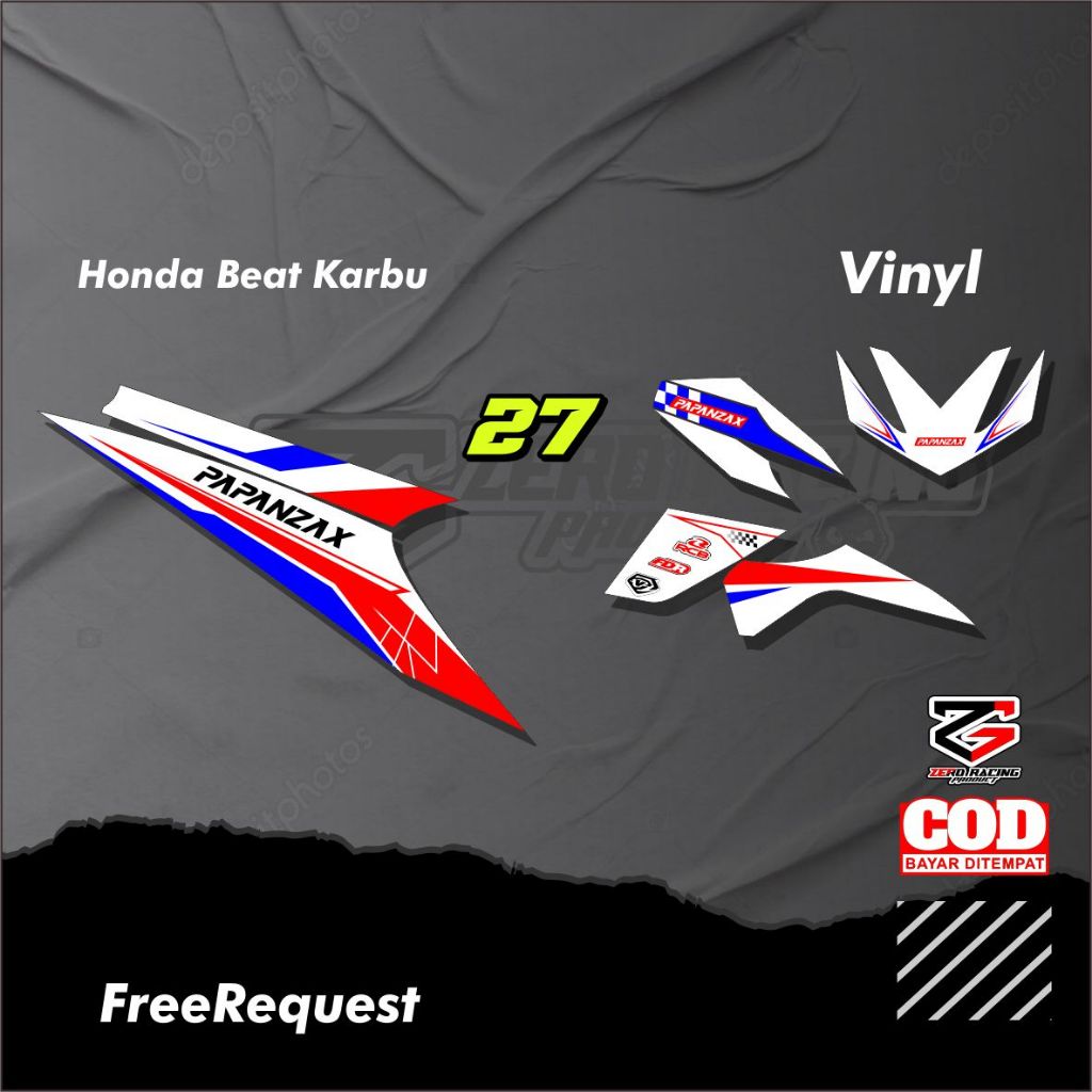 Jual stiker striping honda beat karbu - road recing desain terbaru free ...