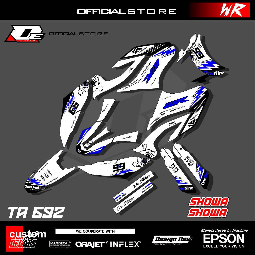 Jual Decal Stiker Fullbody Yamaha WR 155 r Motif List Simple Tema ...