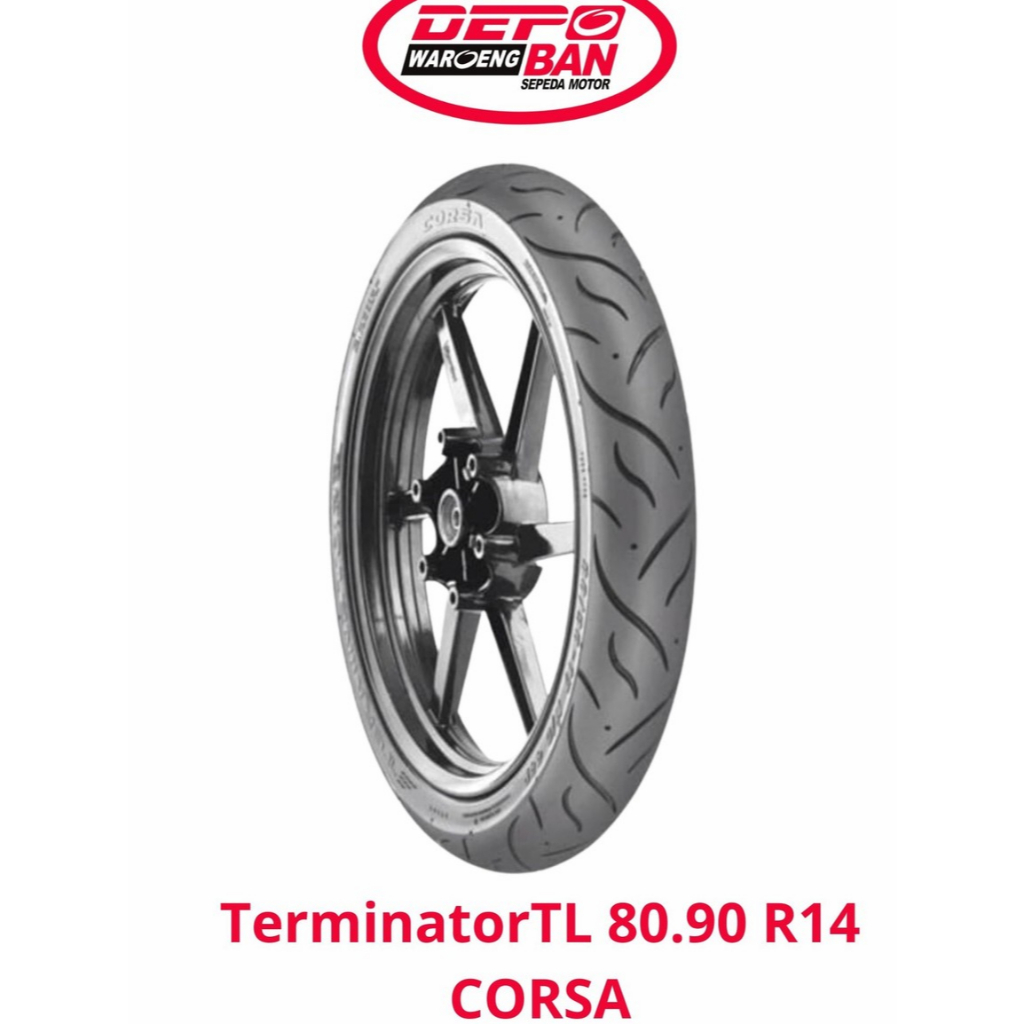 Jual BAN MATIC TUBLESS MERK CORSA TYPE TERMINATOR UKURAN 80/90-14 ...