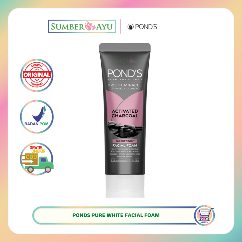 Jual Ponds Pure Bright Facial Foam | Shopee Indonesia