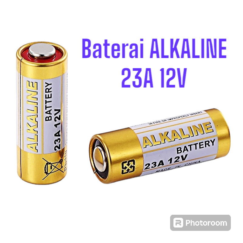 Jual BATERAI ALKALINE 23A 12V / BATERAI KECIL ALKALINE / BATERAI BEL ...