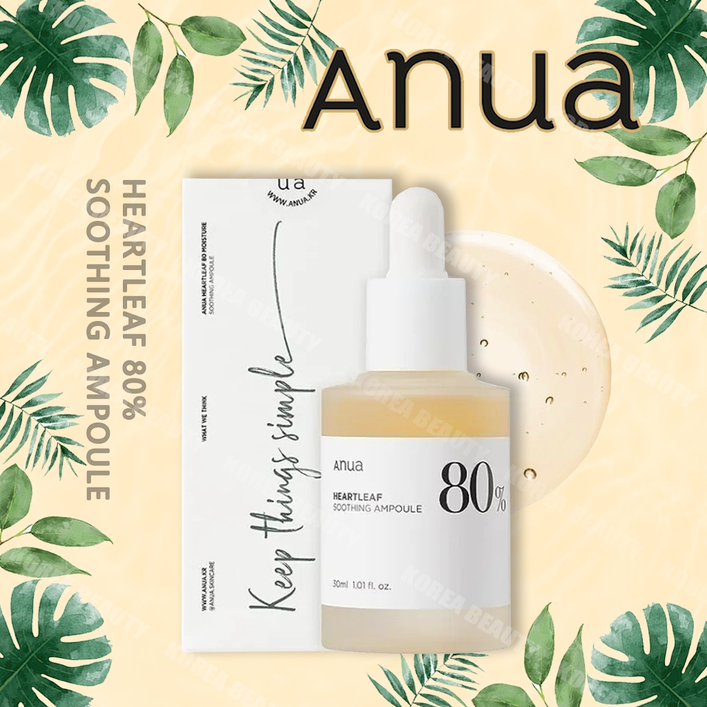 Jual ANUA Heartleaf 80% Serum 30ML /ANUA Heartleaf 80% Soothing Ampoule /Skincare Serum ...