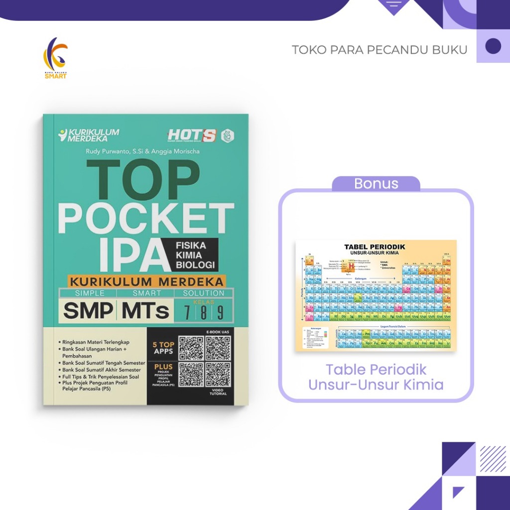 Jual ( Free Tabel Periodik ) Buku Pendidikan - Top Pocket IPA SMP/MTs ...