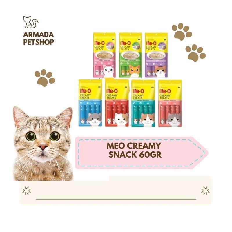 Jual Meo Creamy Snack 60 gr pack isi 4 pcs / 6 varian rasa | Shopee ...