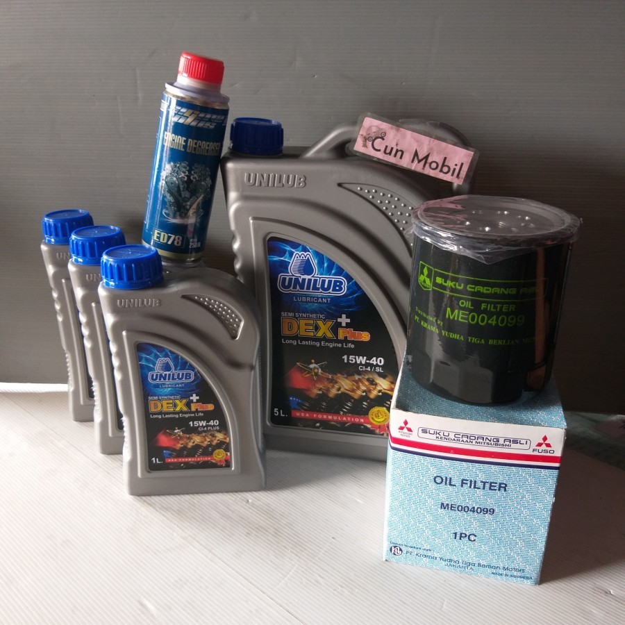 Jual Paket oli mesin UNILUB DEX PLUS 15W-40 Colt Diesel PS100 PS120 ...