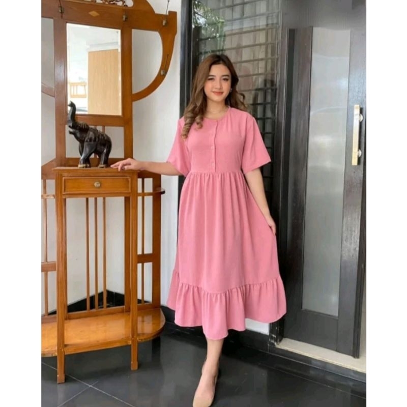 Jual Daster Crinkle Nadira dress daster wanita crinkle airflow terbaru ...