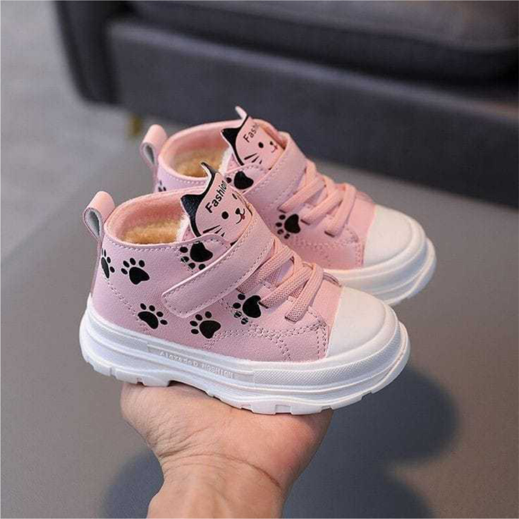 Jual Sepatu Boots Anak-Anak Motif Kaki Kucing Usia 1-3 Tahun Laki-Laki ...