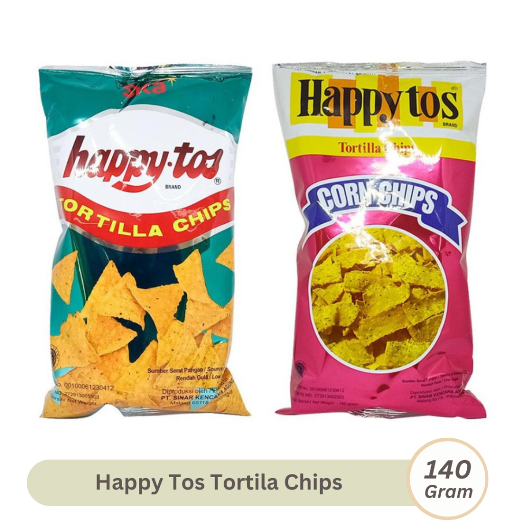 Jual Happy Tos Tortila Chips Original / Cheese 140gr Kripik Jagung ...