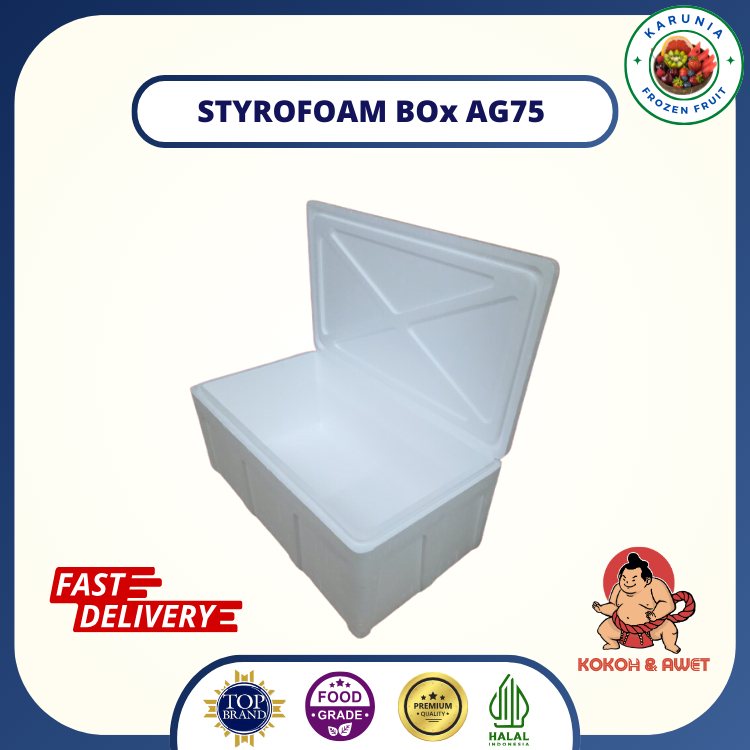 Jual Styrofoam Box AG 75 UK 75x42x32CM/ Sterofoam Box Ikan 20KG ...