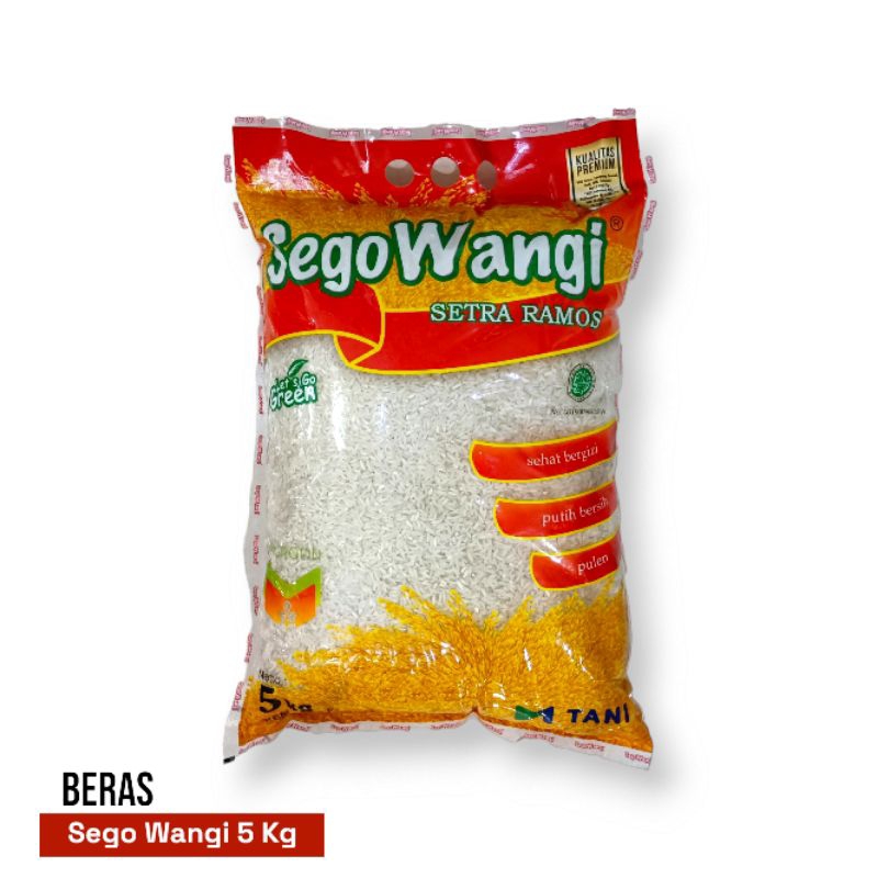 Jual Beras Segowangi 5kg - Beras Sego Wangi Kemasan 5 kg | Shopee Indonesia