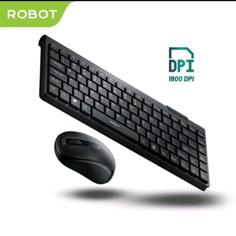 Jual Robot Keyboard + Mouse Wireless KM3500 Keyboard Portabel Original ...